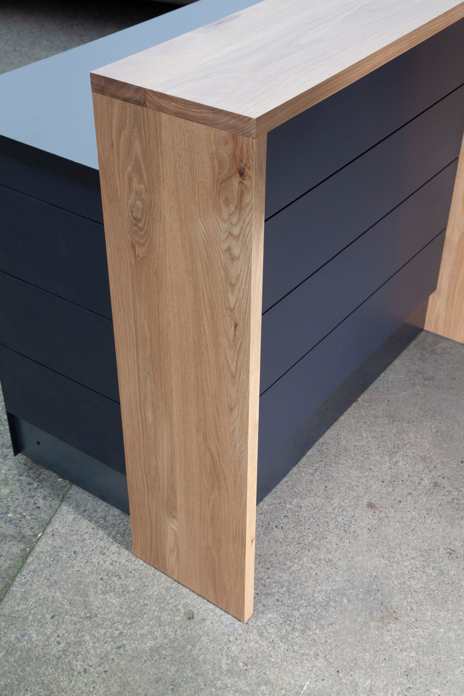 Oak Reception Desk With ADA Pull Out - Etsy
