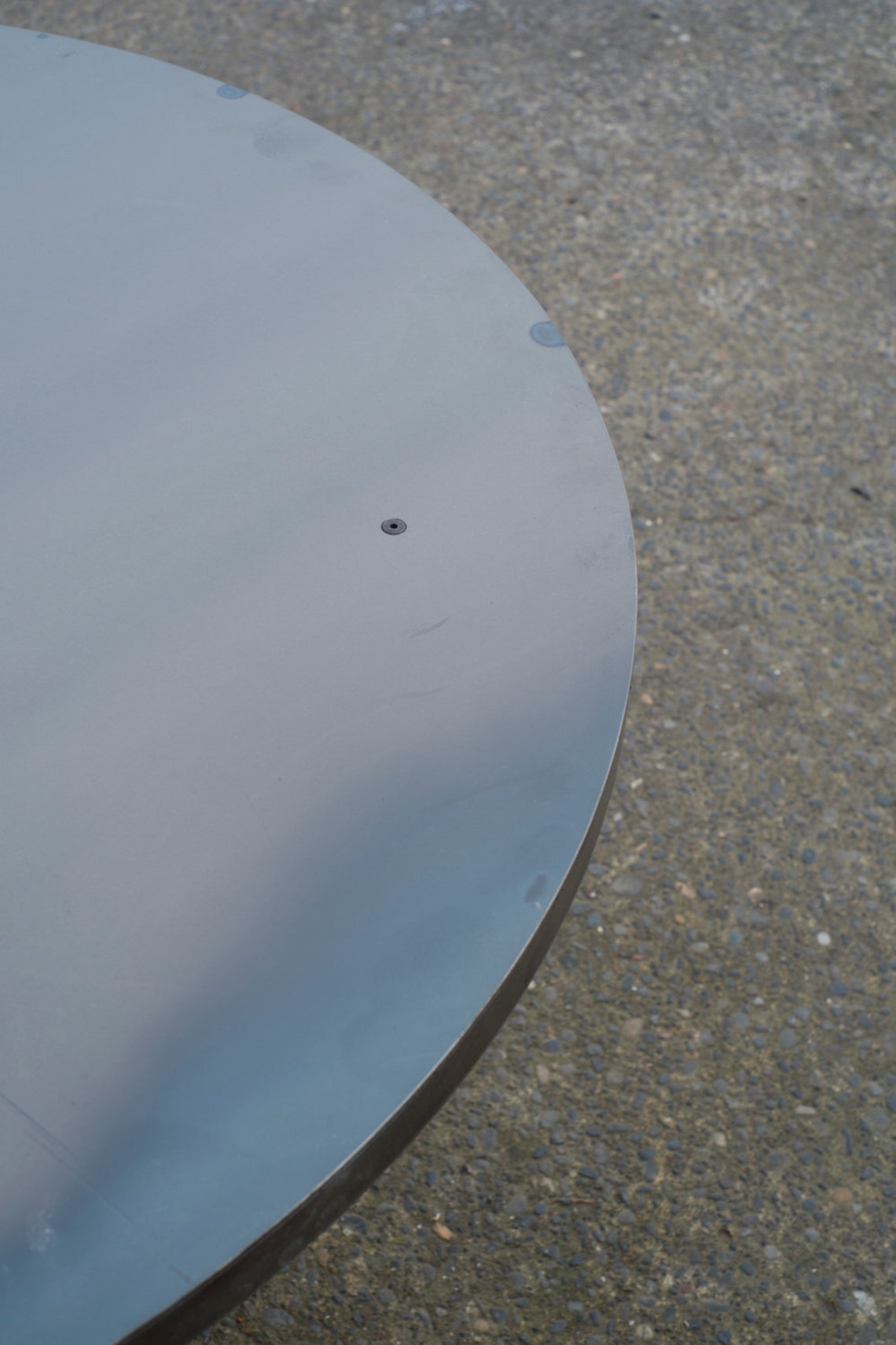 46" Round Metal Top Table With Maple Legs - Etsy