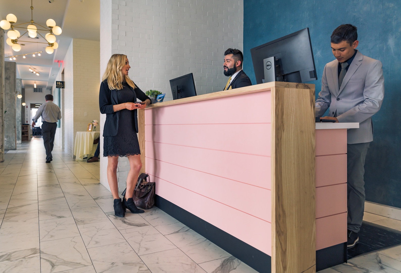 ADA Reception Desk in Modern Style That is 100% Customizable - Etsy