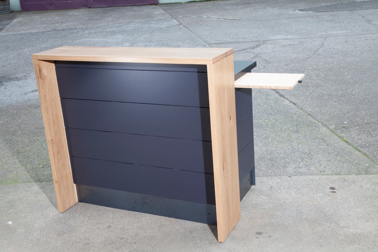 Oak Reception Desk With ADA Pull Out - Etsy