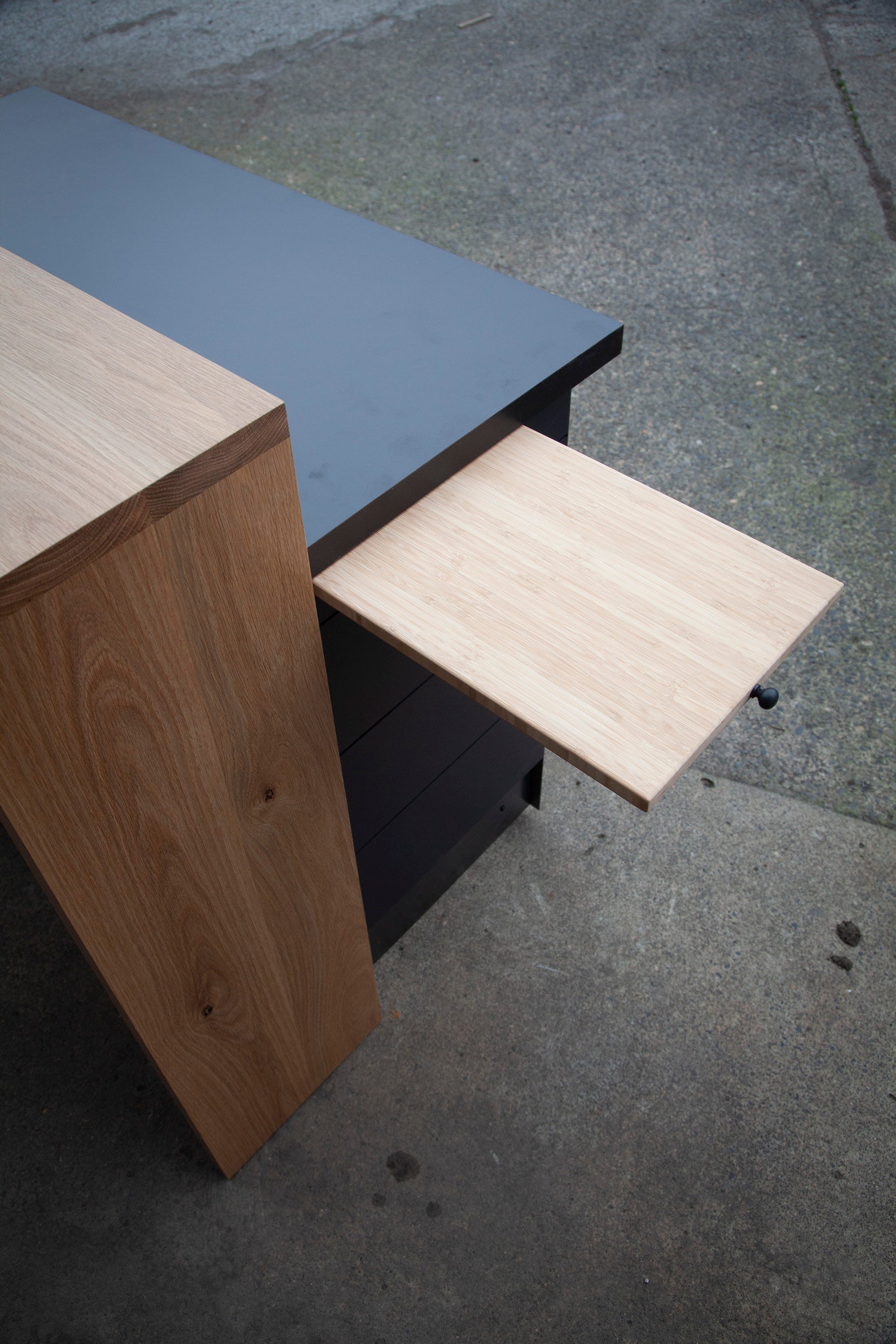 Oak Reception Desk With ADA Pull Out - Etsy