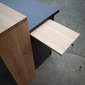 Oak Reception Desk With ADA Pull Out - Etsy