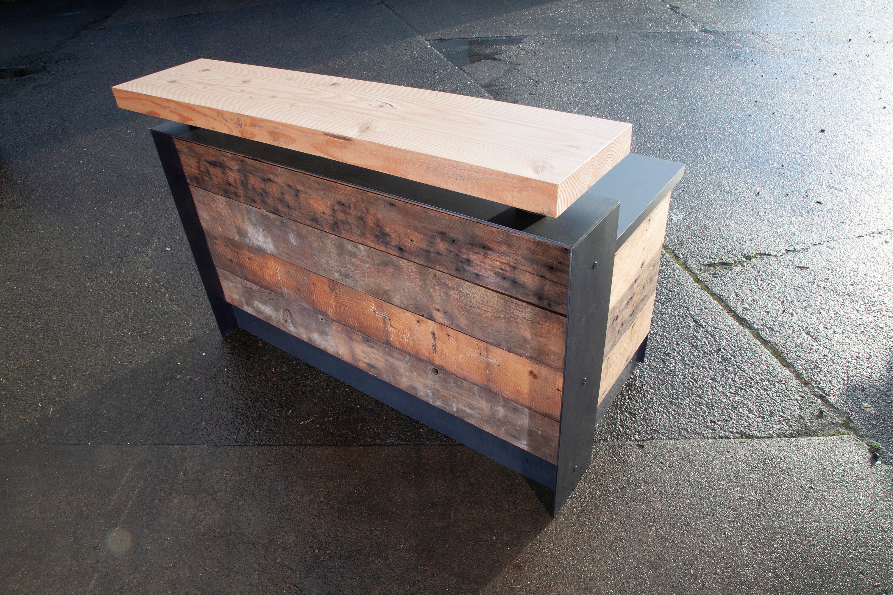 60" Reclaimed Reception Desk - Etsy