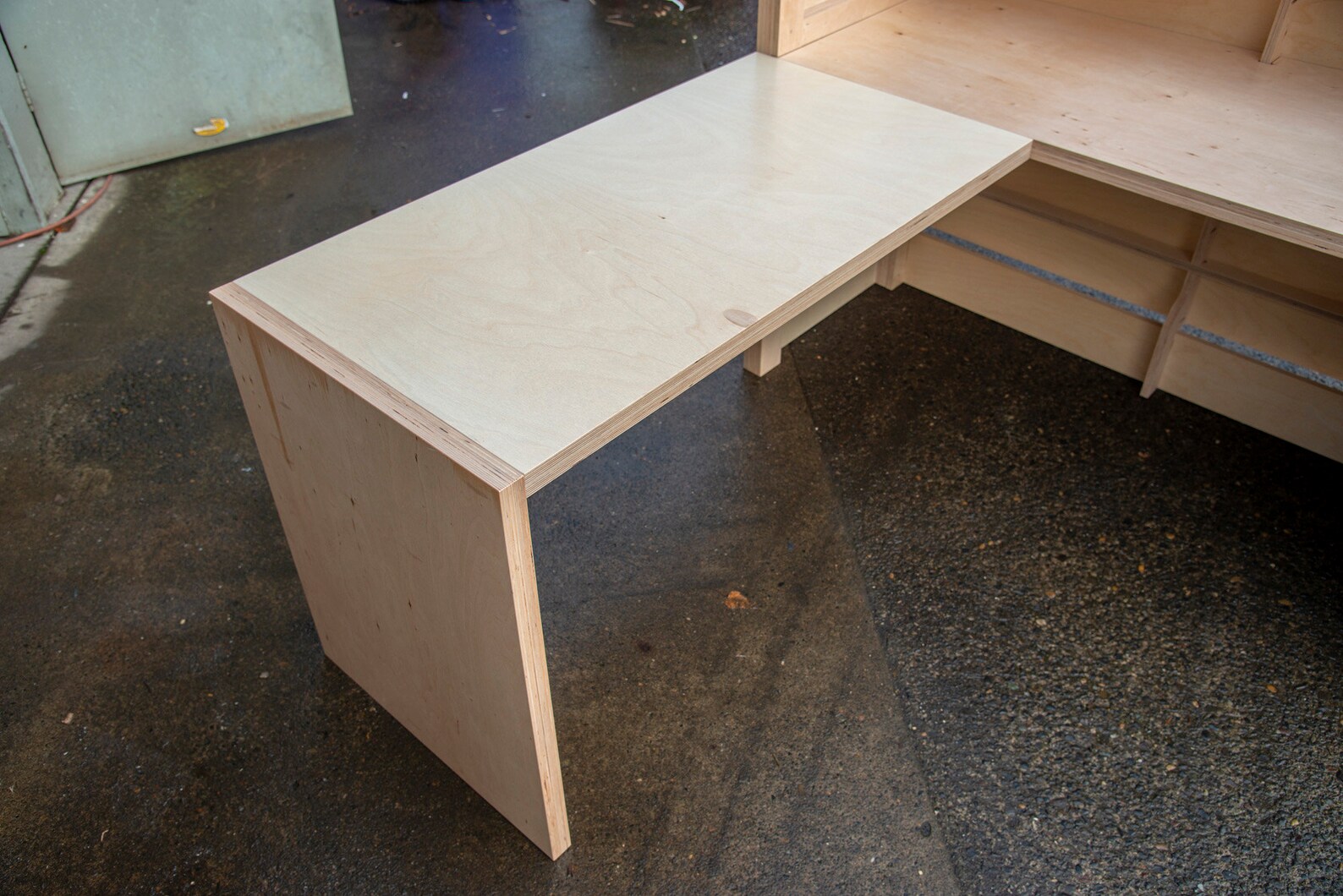 Hybrid Baltic Birch Reception Desk With Carved Logo and FREE SHIPPING ...