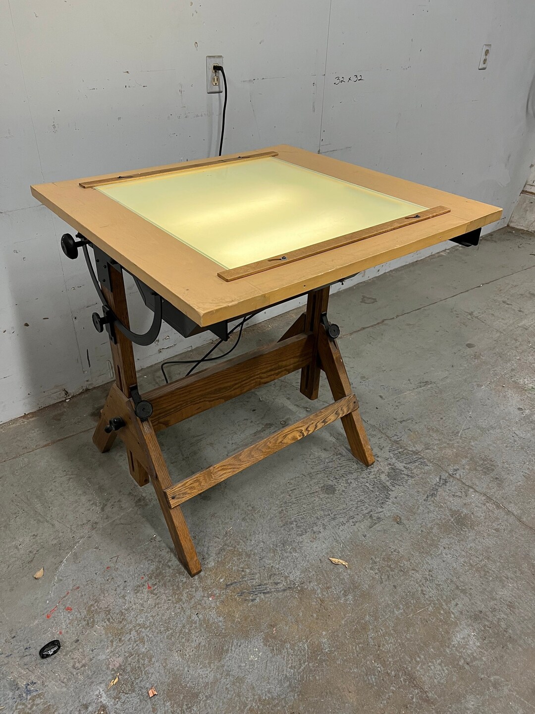 Hamilton Oak Drafting Light Table - Etsy