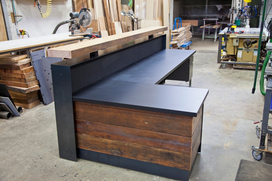 XL - Reclaimed ADA Reception Desk - Etsy