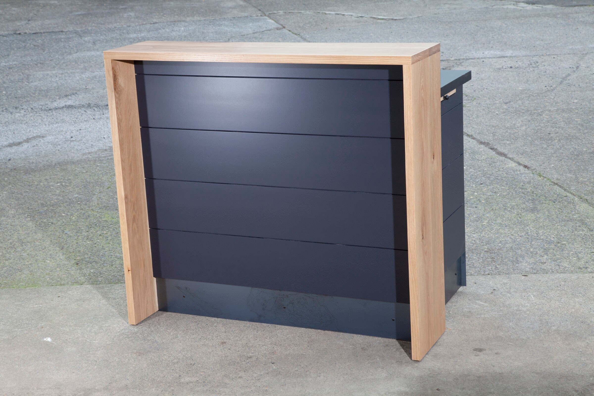 Oak Reception Desk With ADA Pull Out - Etsy