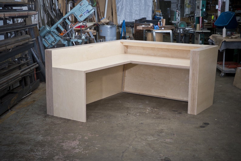 Baltic Birch Plywood Reception Desk With Side Extension - Etsy