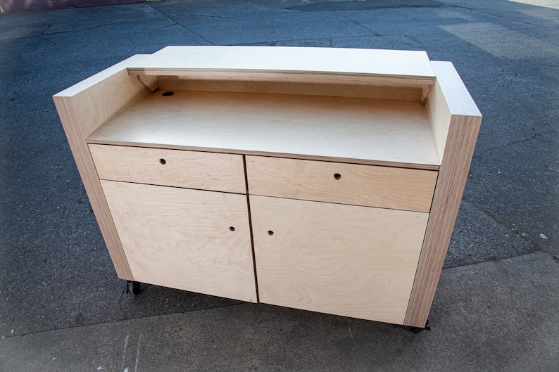 Portable Reception Desk With Custom Engraved Logo - Etsy