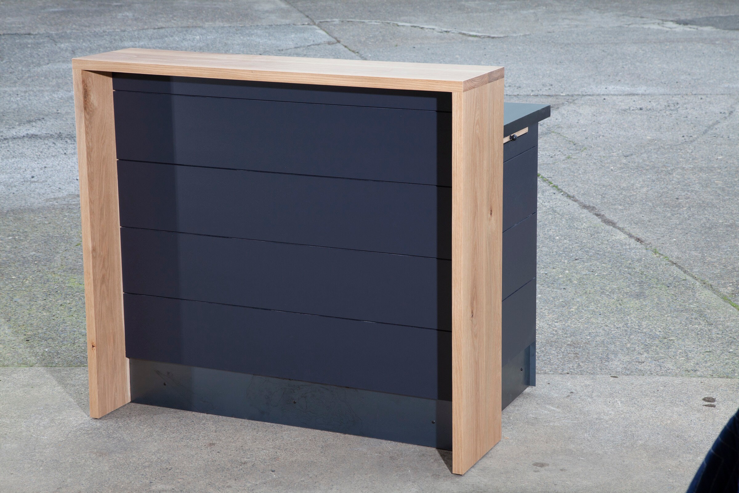 Oak Reception Desk With ADA Pull Out - Etsy