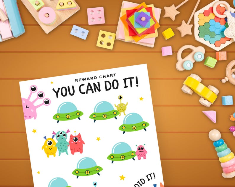 Alien Reward Chart Printable | Space Theme Behavior Chart for Kids ...