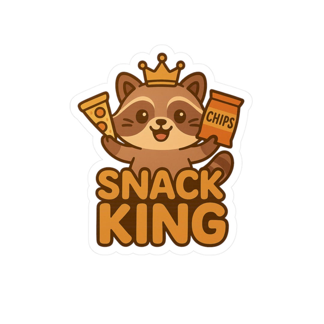 Snack King Vinyl Decals: Fun Kid's Room Decor, Snack Lover Gift - Etsy