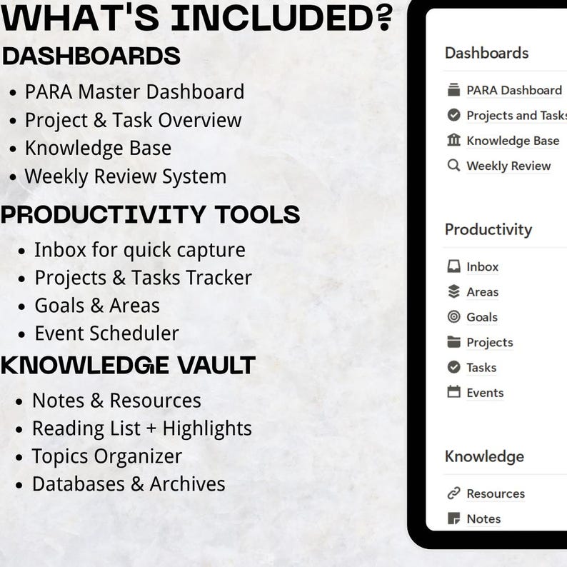 Notion Second Brain Digital Planner, All in One Notion Dashboard Calendar, Notion Task Manager ...