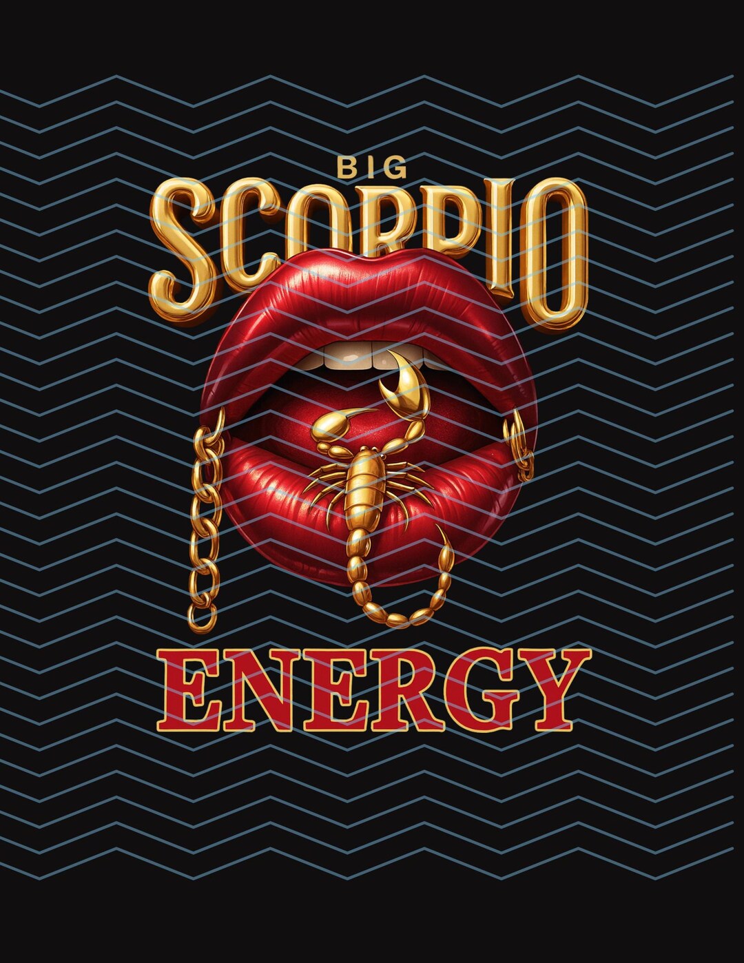 Big Scorpio Energy | Digital Download | Zodiac Lips Art | Scorpio Wall ...