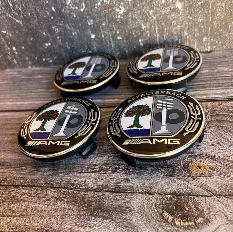 4 Wheel Center Caps AMG Affalterbach Emblem 75MM for Mercedes Rim - Etsy