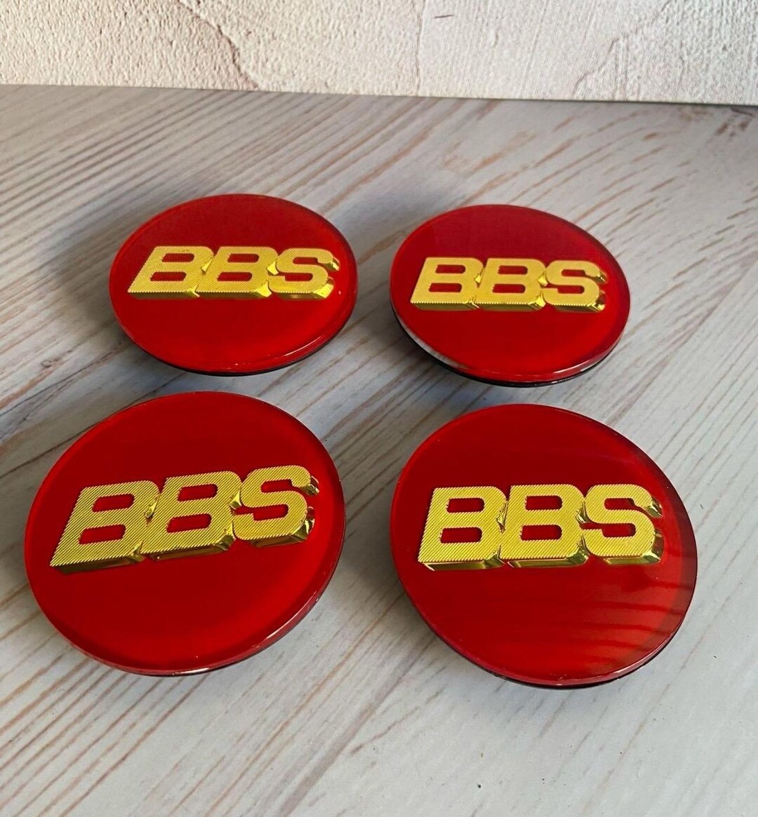BBS RS Lm RZ Center Caps Logos 70mm 09.24.030 Red Gold Set of 4 - Etsy