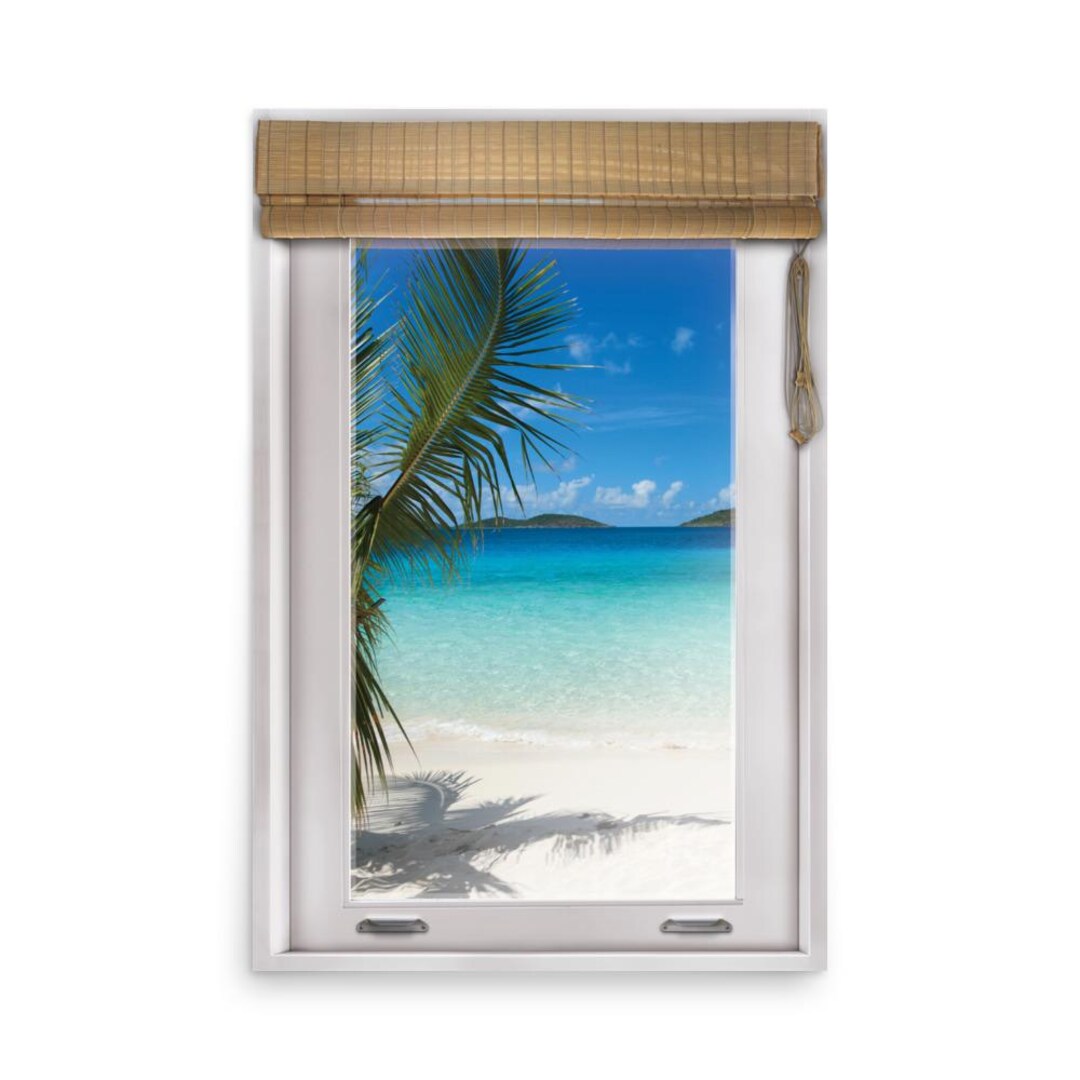 Window Beach View Poster – Tropical Beach Scene, 24x36 Wall Art - Etsy