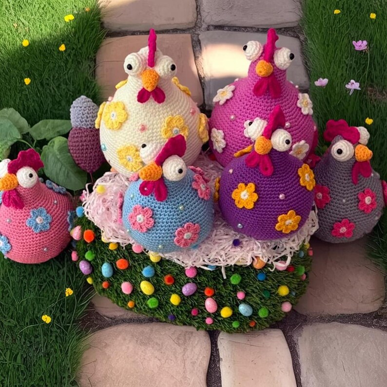 Patrón de pollo a crochet – Linda gallina amigurumi en PDF – Patrón de ...