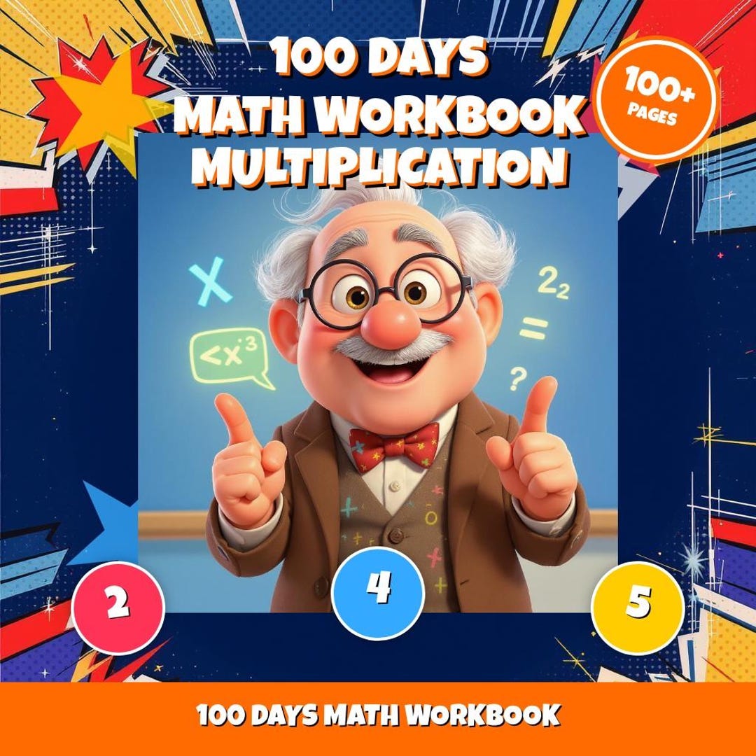 100 Days Math Workbook Multiplication: Superhero Math Mission! - Etsy