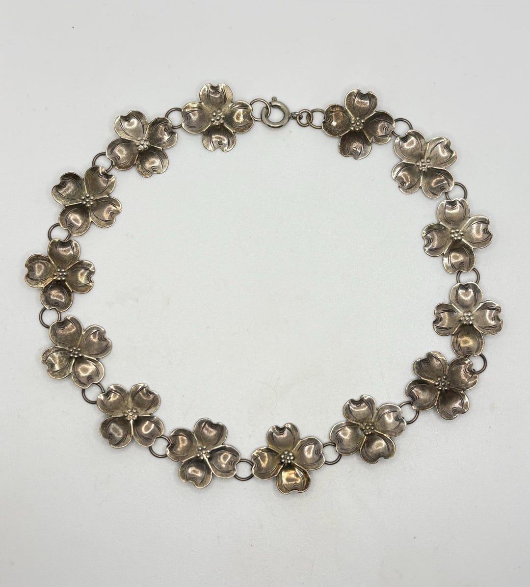 Vintage Stuart Nye Sterling Silver Dogwood Flower Choker Necklace - Etsy