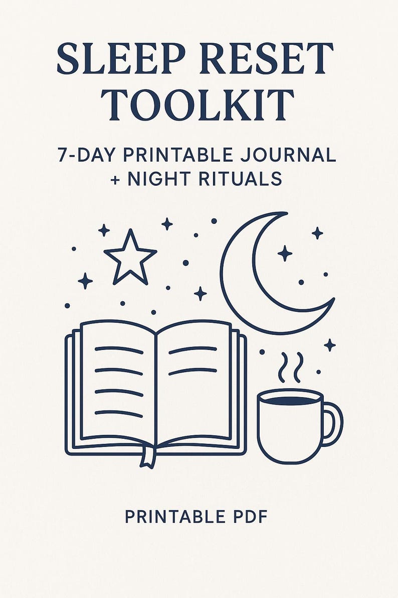 Sleep Reset Toolkit – 7-day Printable Journal + Night Rituals - Etsy