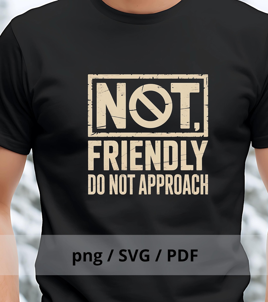 Not Friendly Do Not Approach, Funny Humor Shirt With a Bold Quote Like ...