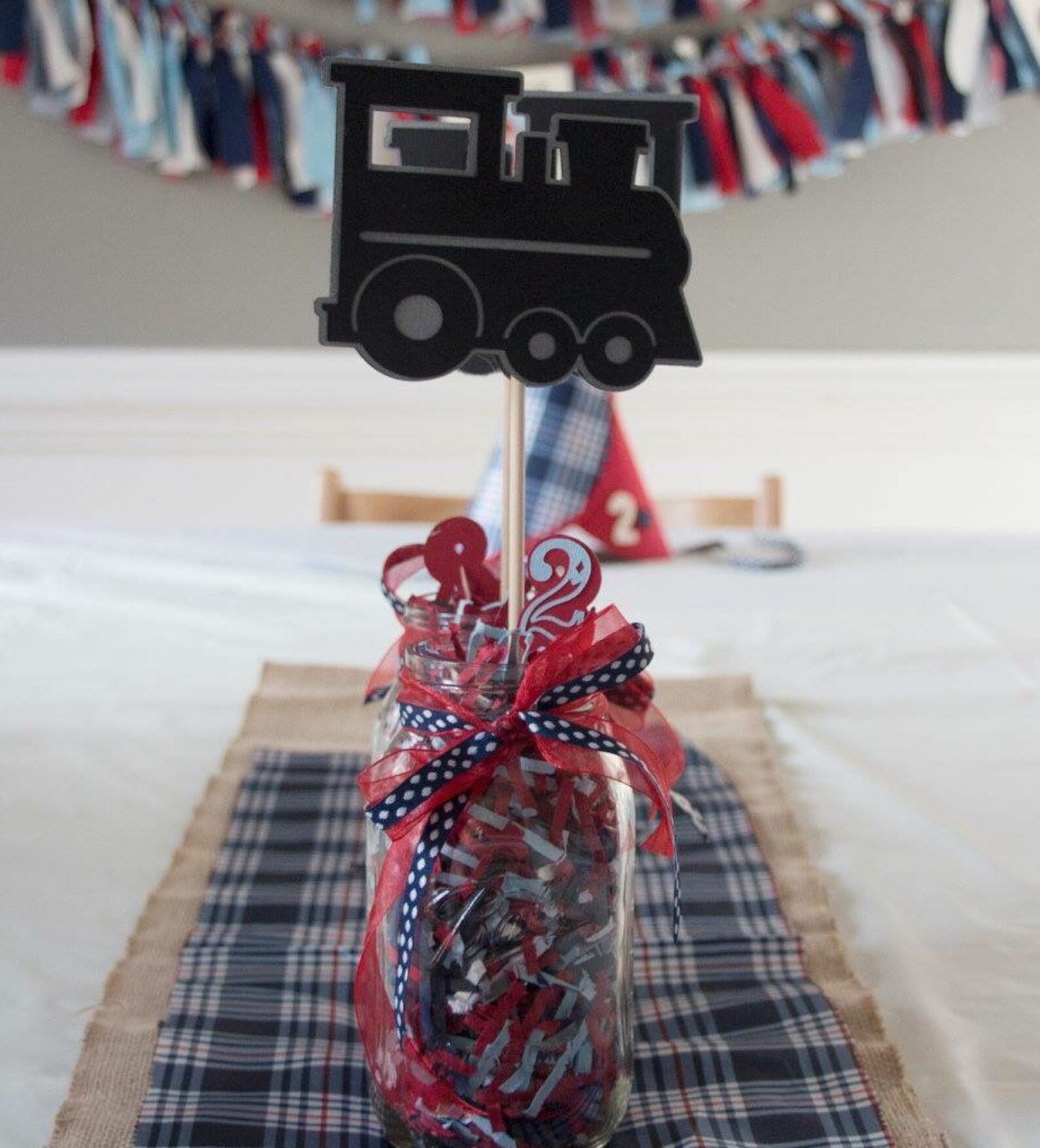 Set of 4 Choo Choo Centerpiece Stick/ Train Centerpiece Stick, Choo ...