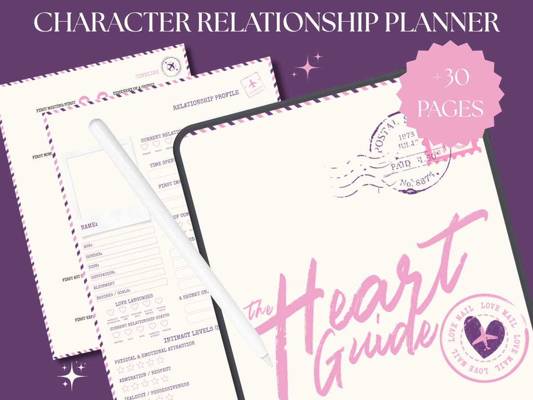 The Heart Guide - Character Relationship Sheet | Digital PDF for ...