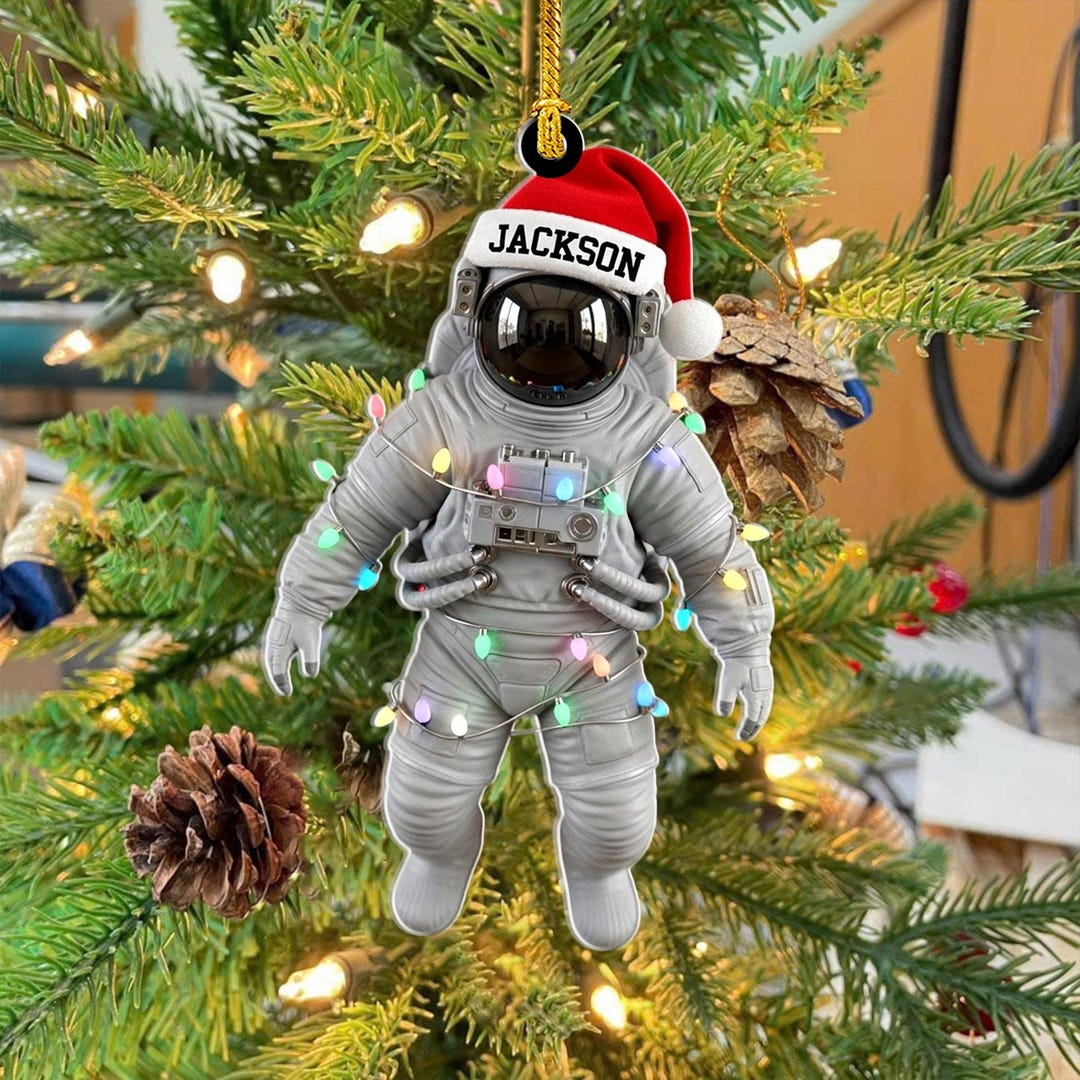 Personalized Astronaut 2D Flat Ornament, Outer Space Ornament ...
