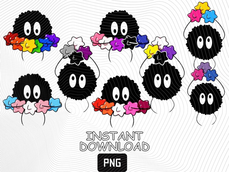 Soot Sprite PNG Clipart Bundle: Studio Ghibli Susuwatari Digital Art ...