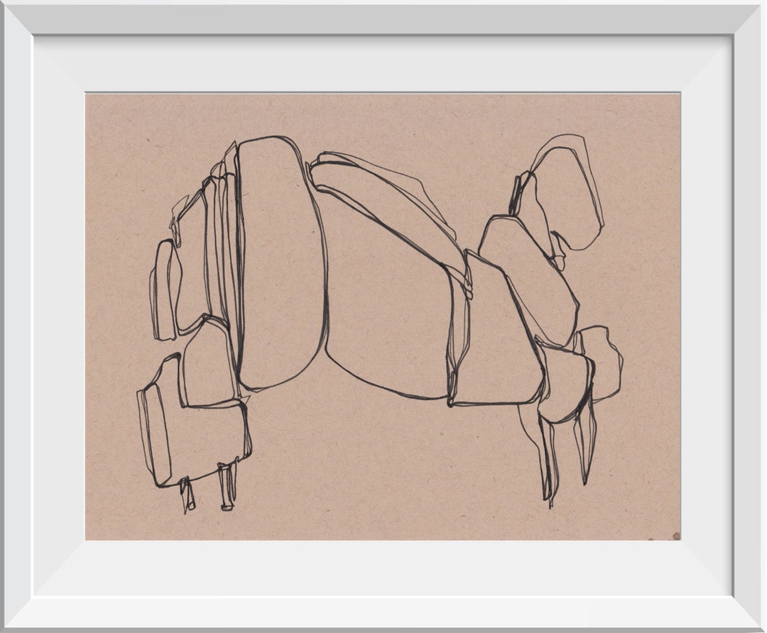 Abstract ORIGINAL Drawing, Black and White Drawing, Black Line Drawing ...