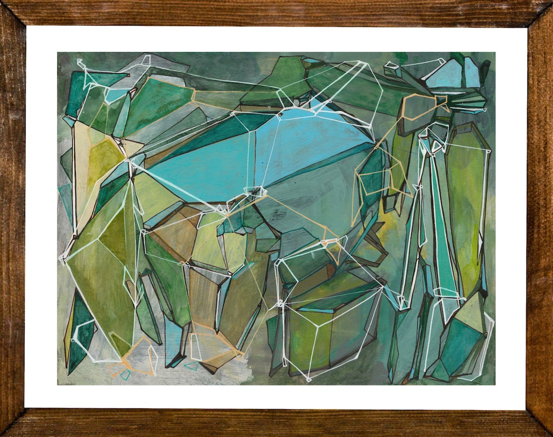 FRACTURING EMERALDS Abstract Fine Art Print - Etsy