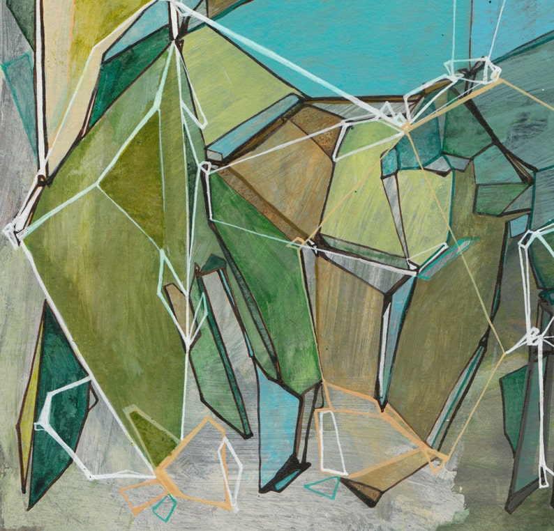 FRACTURING EMERALDS Abstract Fine Art Print - Etsy