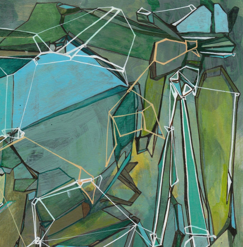 FRACTURING EMERALDS Abstract Fine Art Print - Etsy