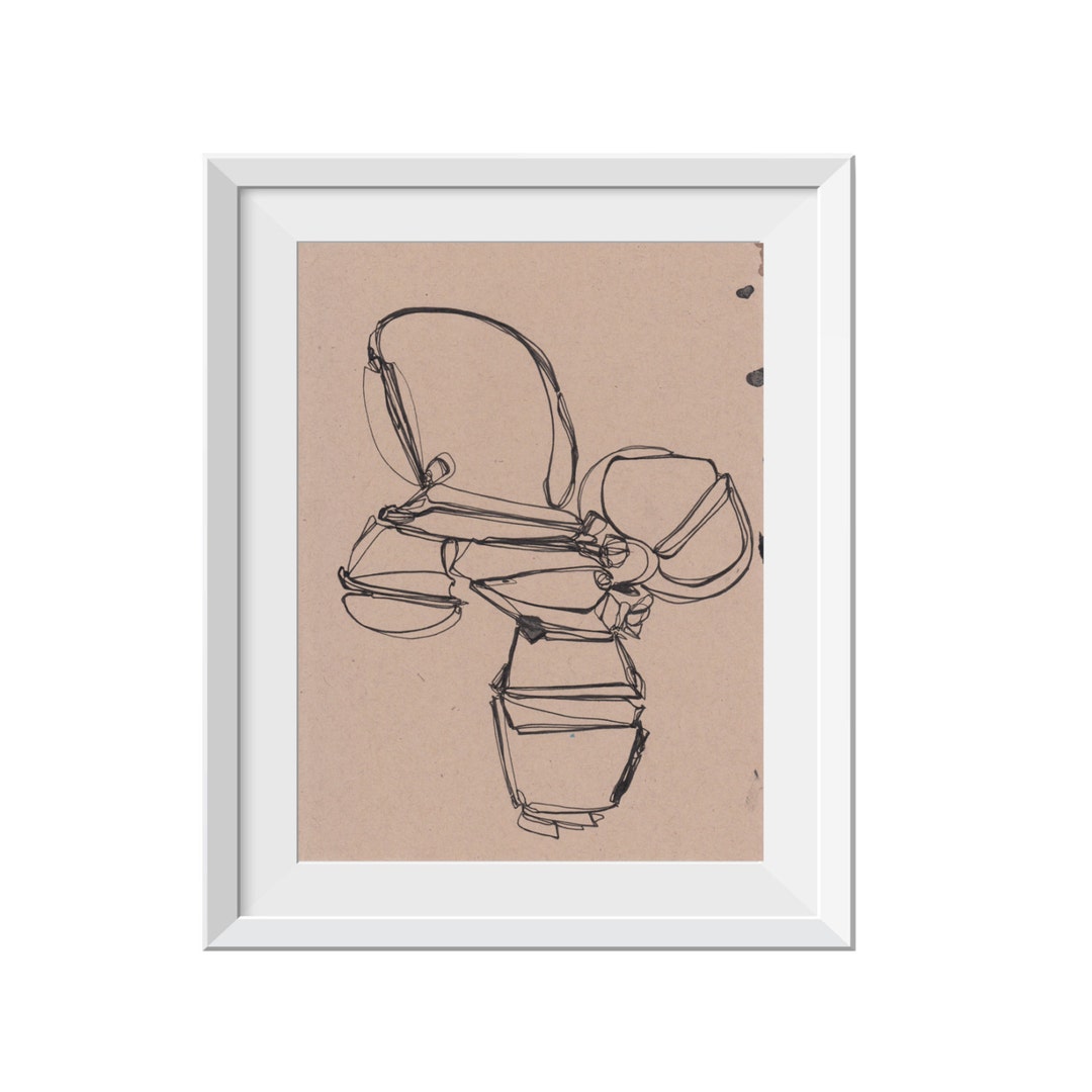 Abstract ORIGINAL Drawing, Black and White Drawing, Black Line Drawing ...