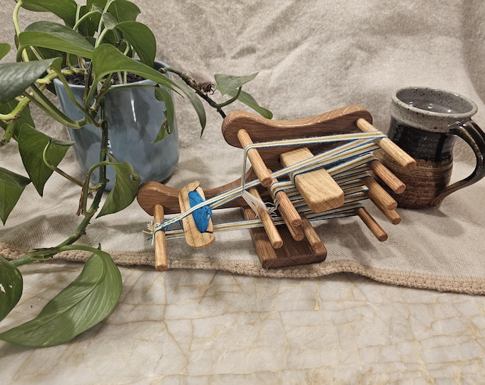 Oak Inkle Loom With Oak Pegs - Handmade From Local Lumber 4.5 Inches ...