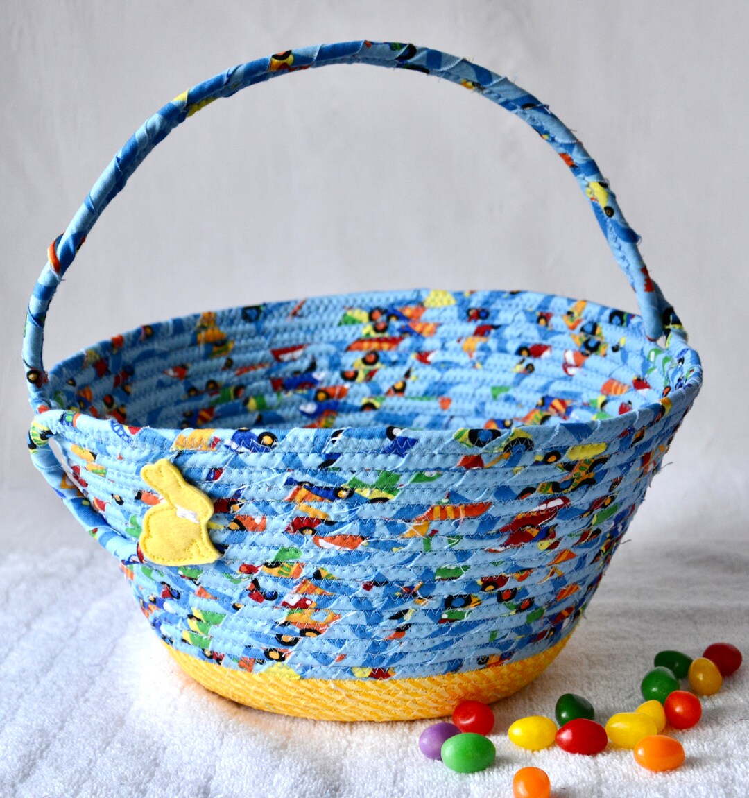 Boy Easter Basket, Handmade Easter Candy Bucket, Baby First Basket ...