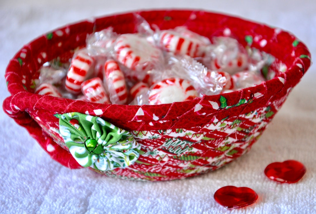 Christmas Candy Bowl Handmade Holiday Decoration Cute - Etsy
