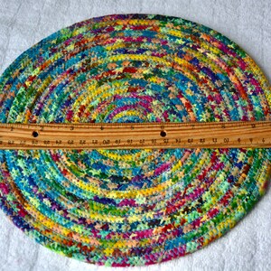 Boho Rainbow Mats, 2 Place Mats and a Hot Pad, Handmade Batik Fabric ...