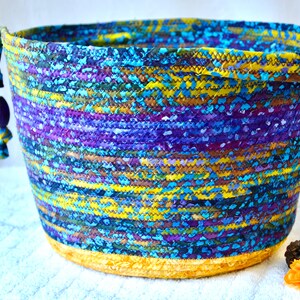 Handmade Textile Basket, Gorgeous Batik Fabric Bin, Office Waste Paper ...