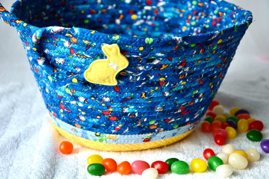 Boy Easter Basket, Handmade Easter Candy Bucket, Easter Decoration ...