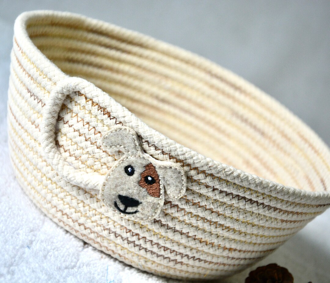 Minimalist Rope Basket, Dog Treat Bowl, Farmhouse Gift Basket, Handmade ...