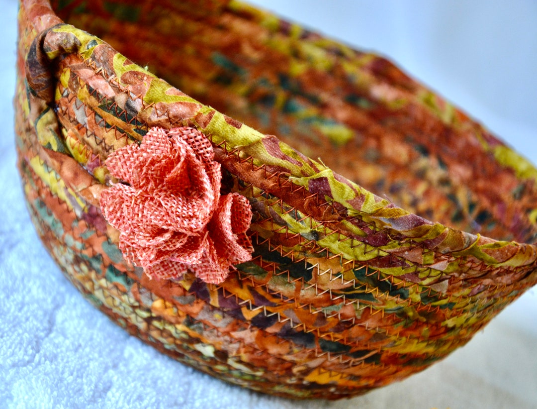Decorative Batik Bowl, Country Bread Basket, Rustic Fruit Bowl ...