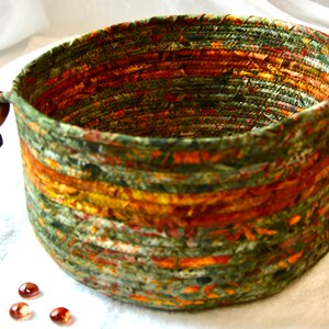 Artisan Batik Bowl, Handmade Gift Basket, Bohemian Batik Fabric Basket ...