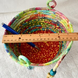 Fun Aqua Basket, Cute Candy Bowl, Batik Fabric Basket, Handmade Bath ...