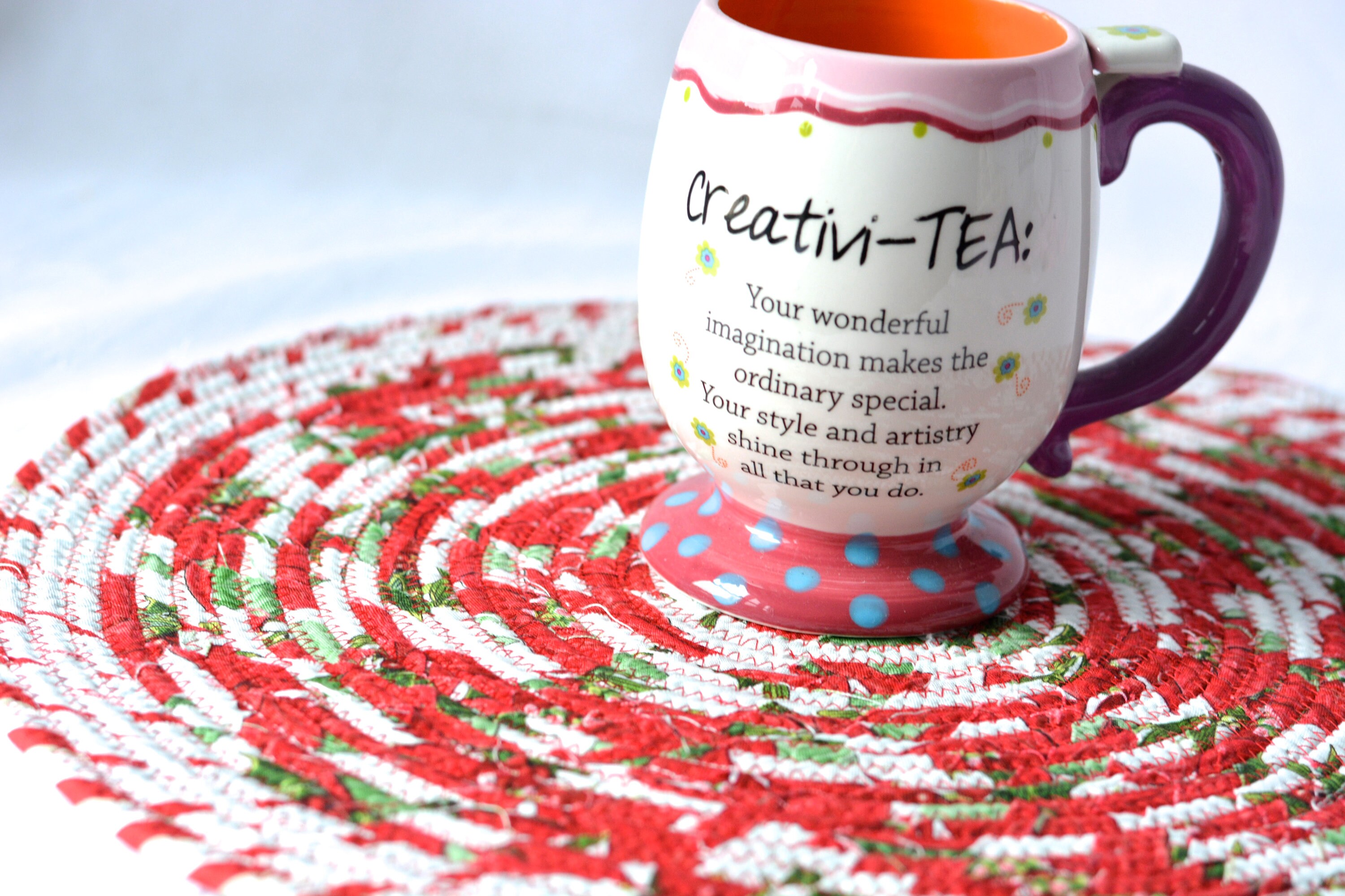 Lovely Red Christmas Trivet, 1 Handmade Place Mat, 14 Quilted Potholder ...