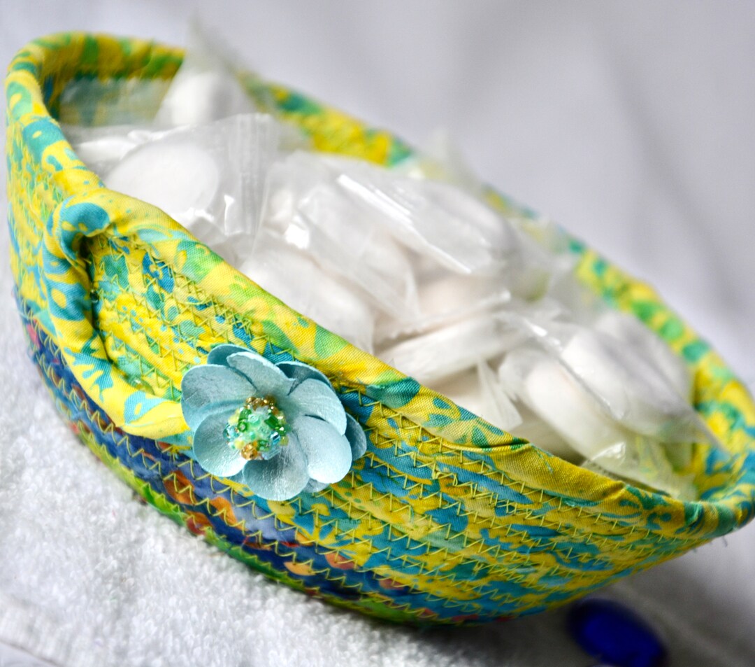 Unique Batik Decor Basket, Handmade Potpourri Bowl, Gift Basket, Candy ...
