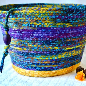 Handmade Textile Basket, Gorgeous Batik Fabric Bin, Office Waste Paper ...
