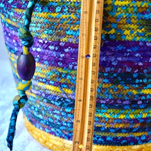 Handmade Textile Basket, Gorgeous Batik Fabric Bin, Office Waste Paper ...