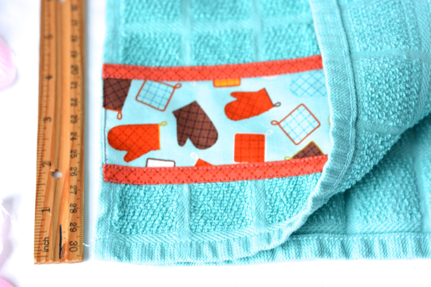 Gift for Mom, 2 Hand Decorated Kitchen Towels, Set of Two Cotton ...